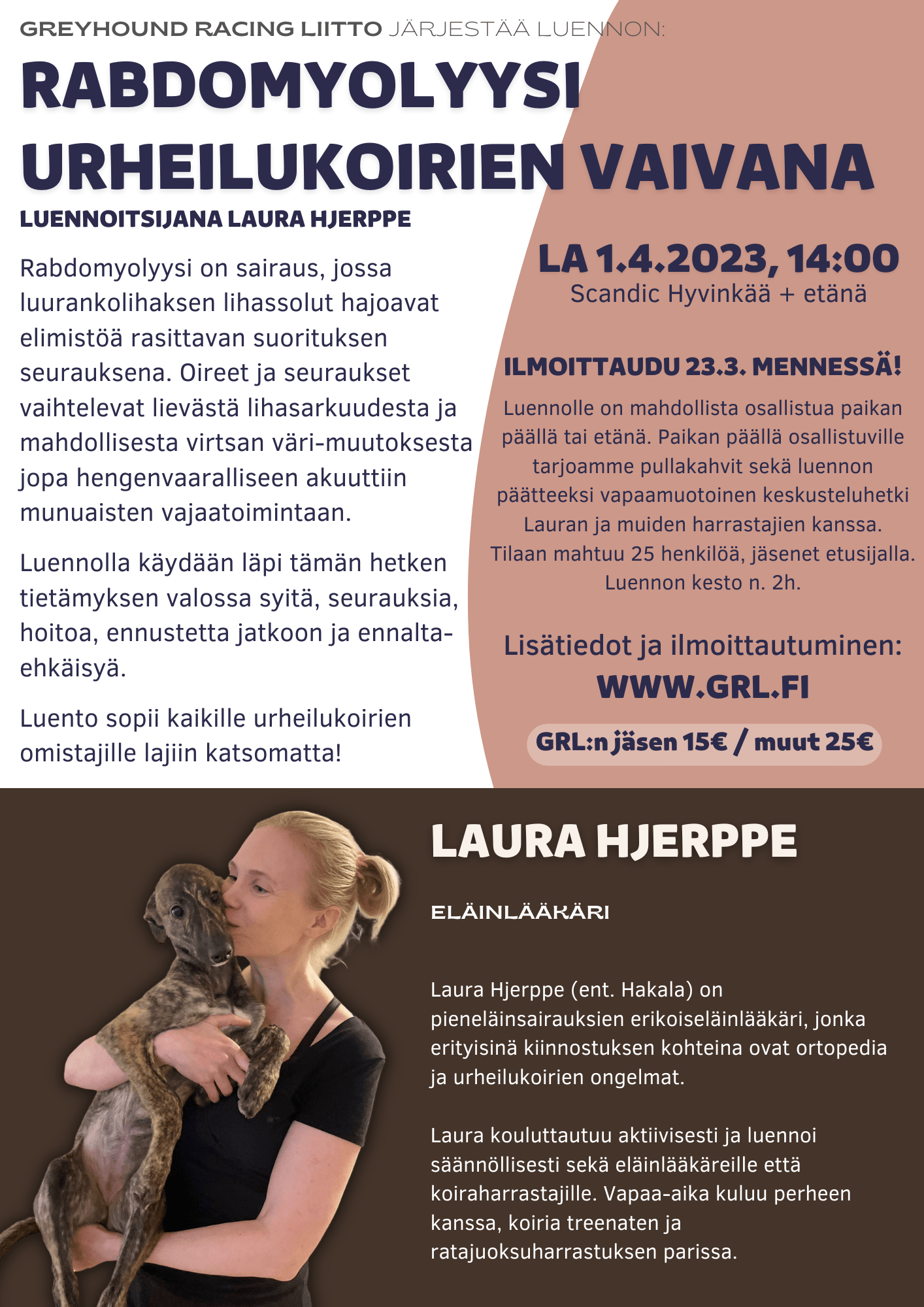 Luento rabdomyolyysistä 1.4.2023 – Greyhound Racing Liitto